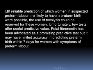 Tocolysis for preterm labour: RCOG Guidelines | PDF