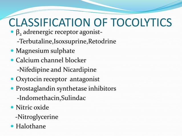 TOCOLYTIC AGENT.pptx | Pregnancy | Reproductive Health