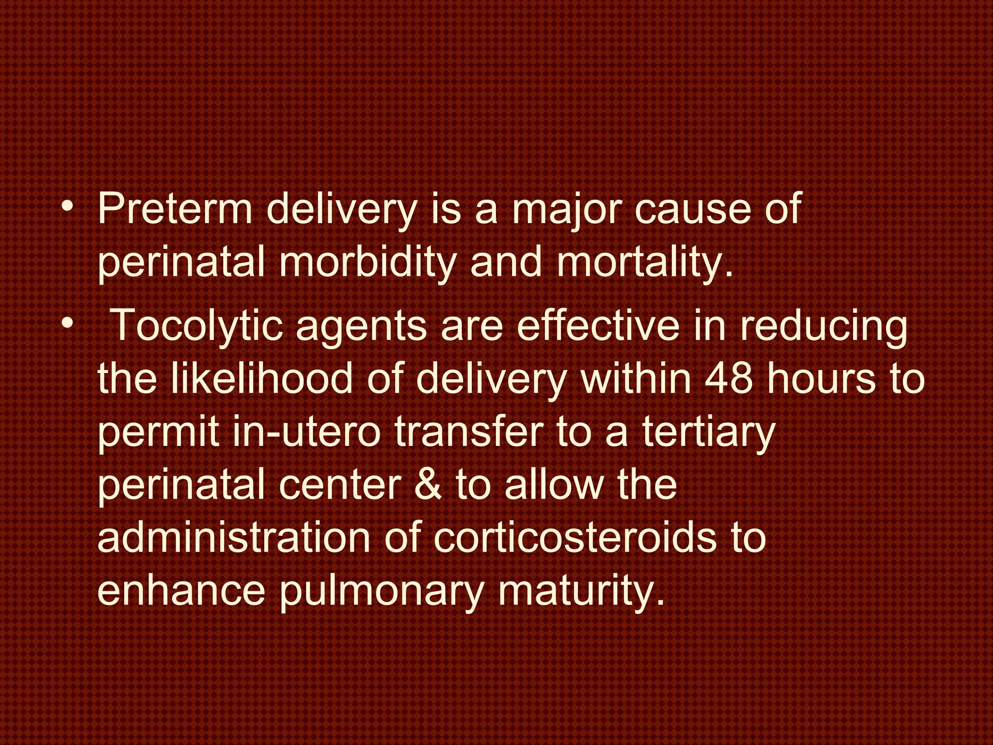 Tocolytic drug | PPT