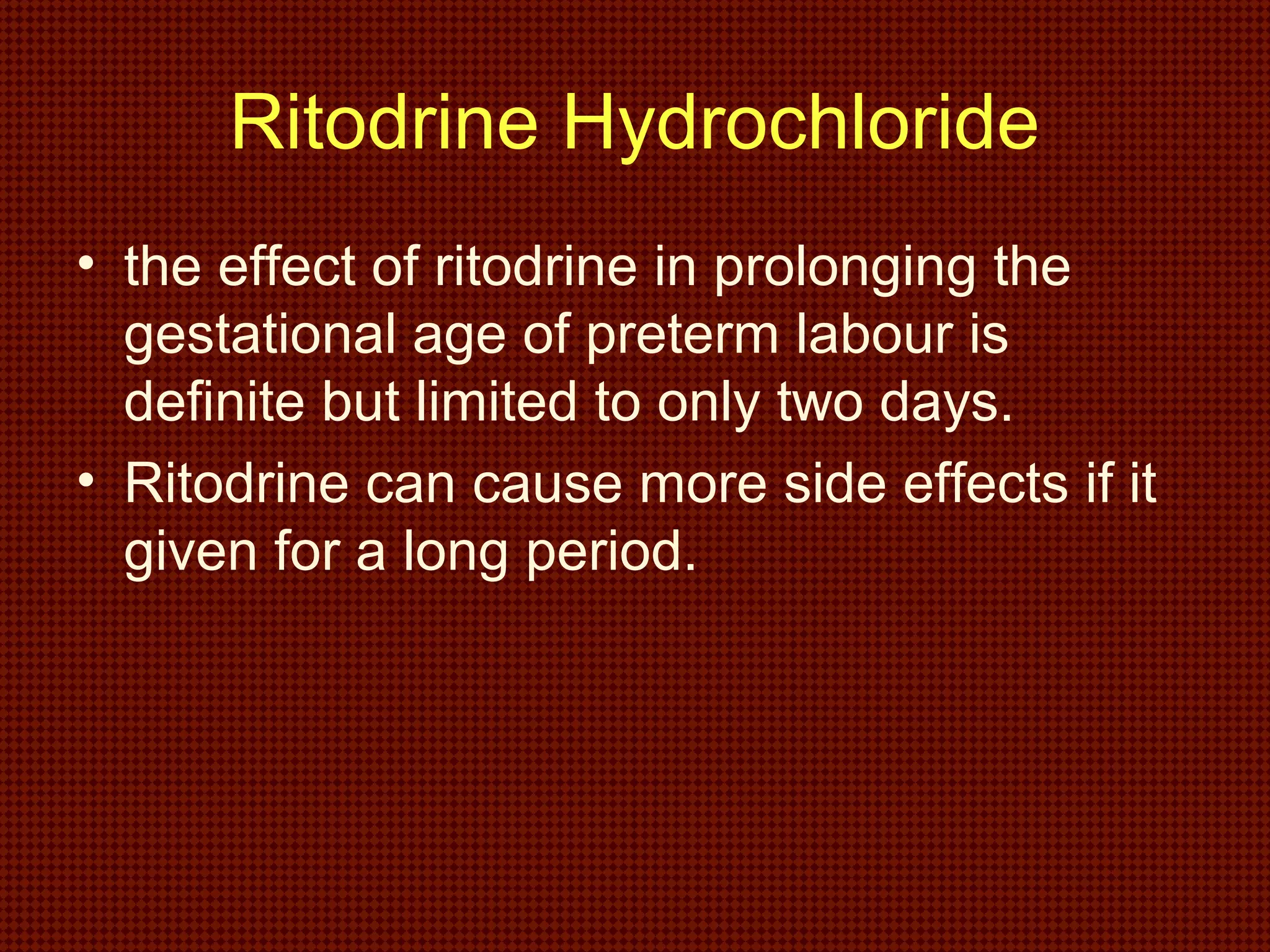 Tocolytic drug | PPT