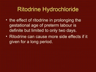 Tocolytic drug | PPT