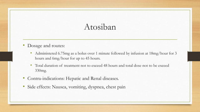 Tocolytic Drugs Pptx