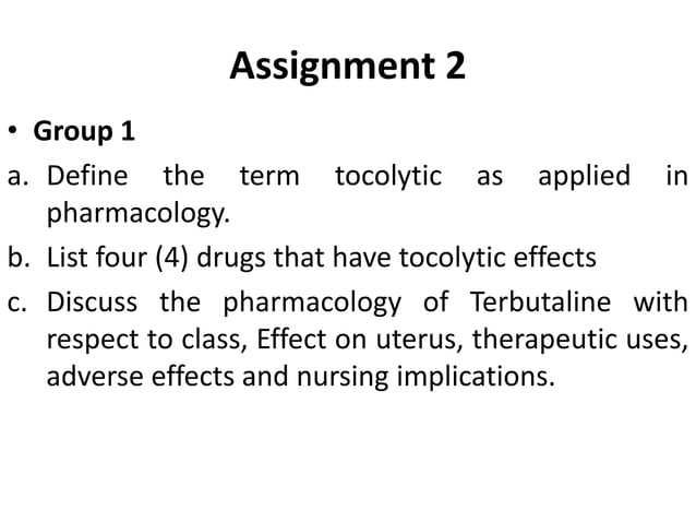 Tocolytics medicines in Obstetrics and gynpptx | PPTX