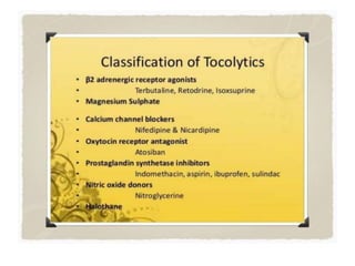 Tocolytics medicines in Obstetrics and gynpptx | PPTX