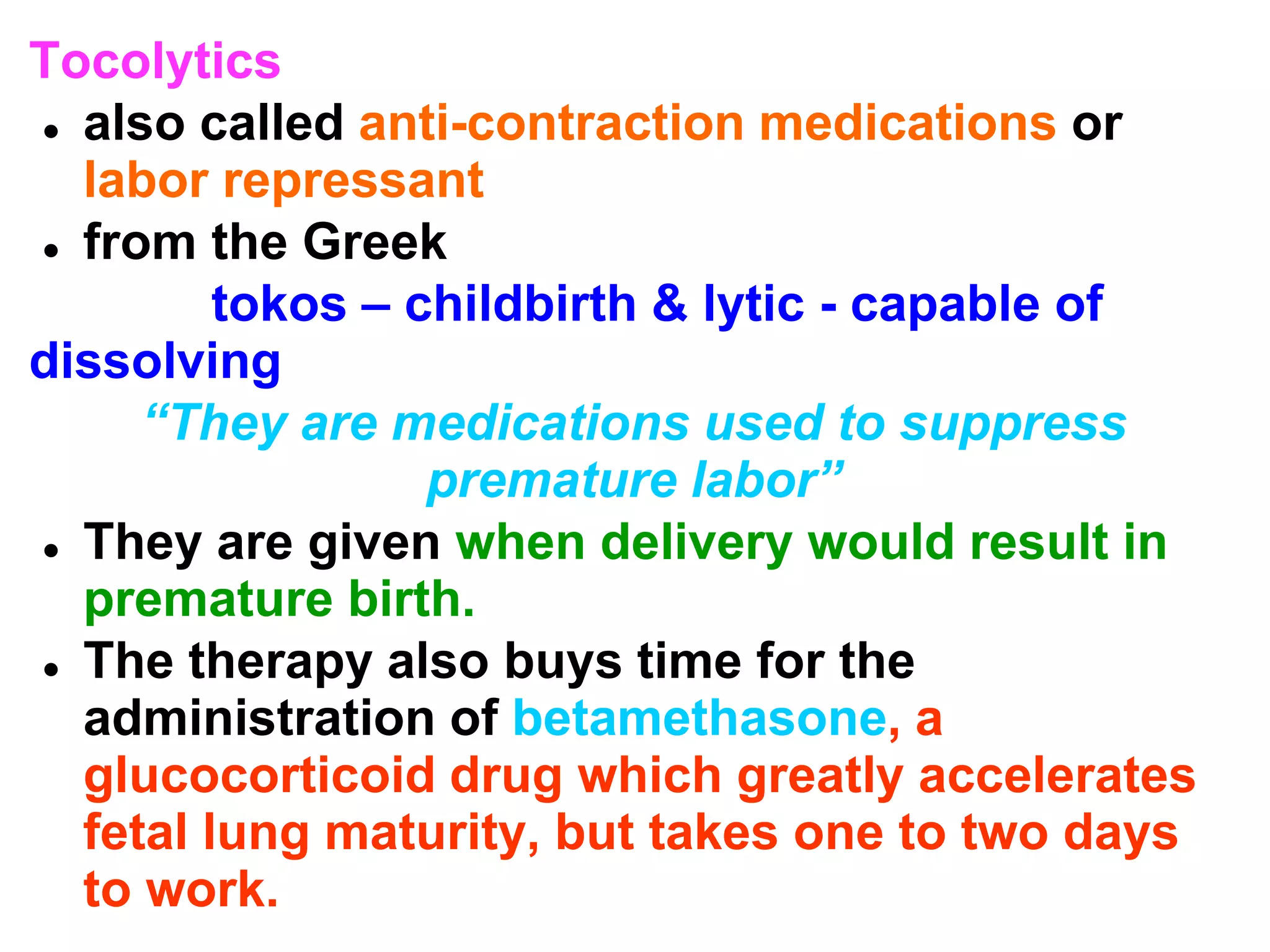 Tocolytics Uterus relaxants | PPT