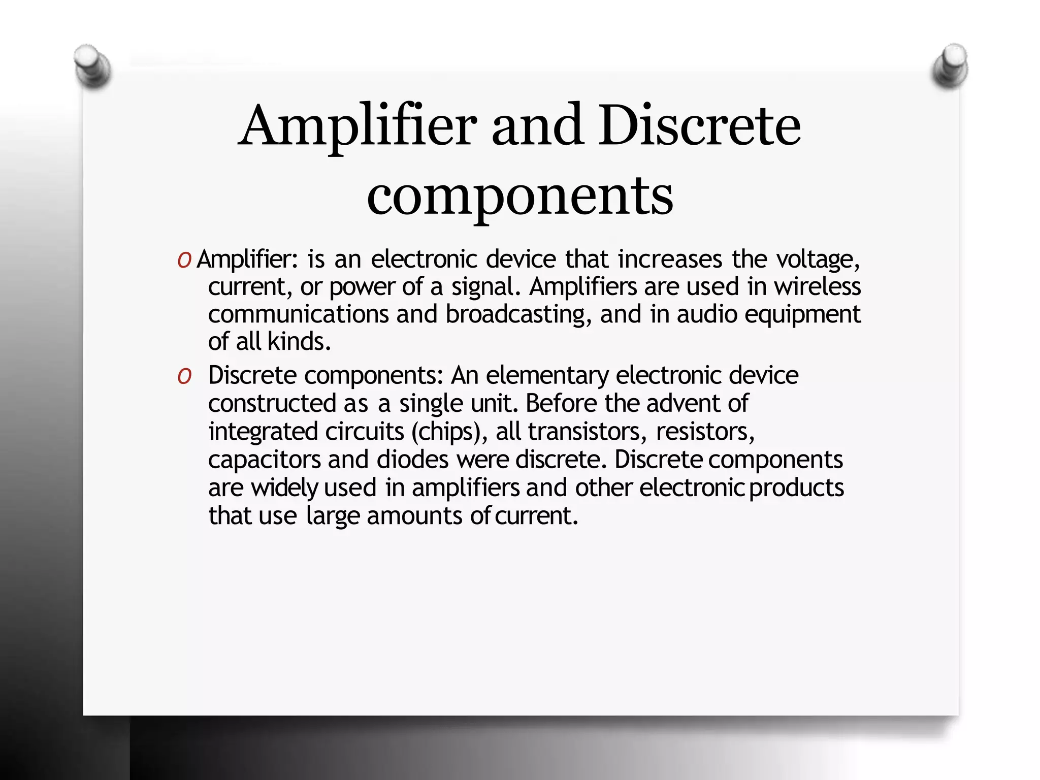 To construct the operational amplifier by using discrete components and ...