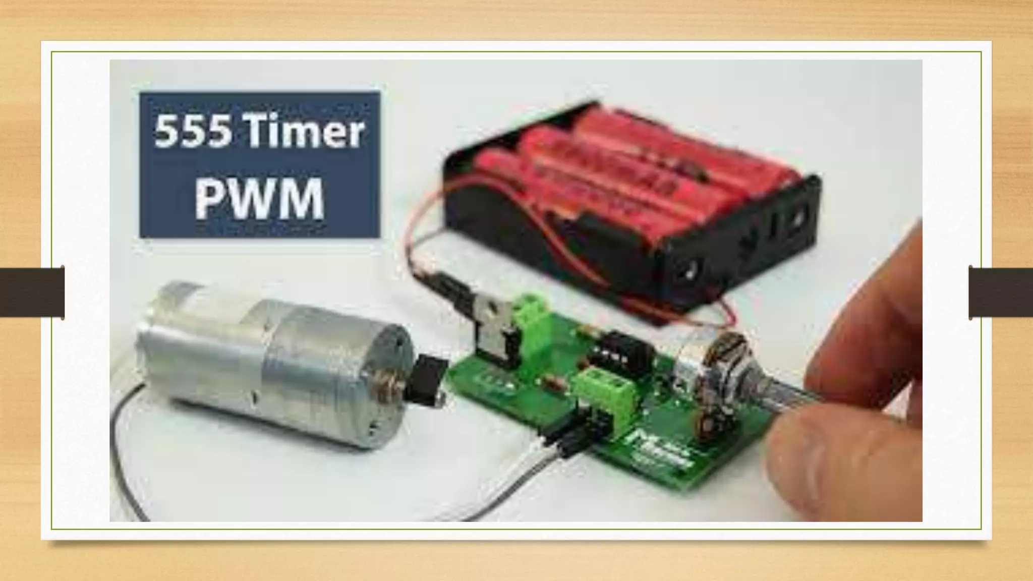 To control the pwm dc motor using ic555 timer | PPT