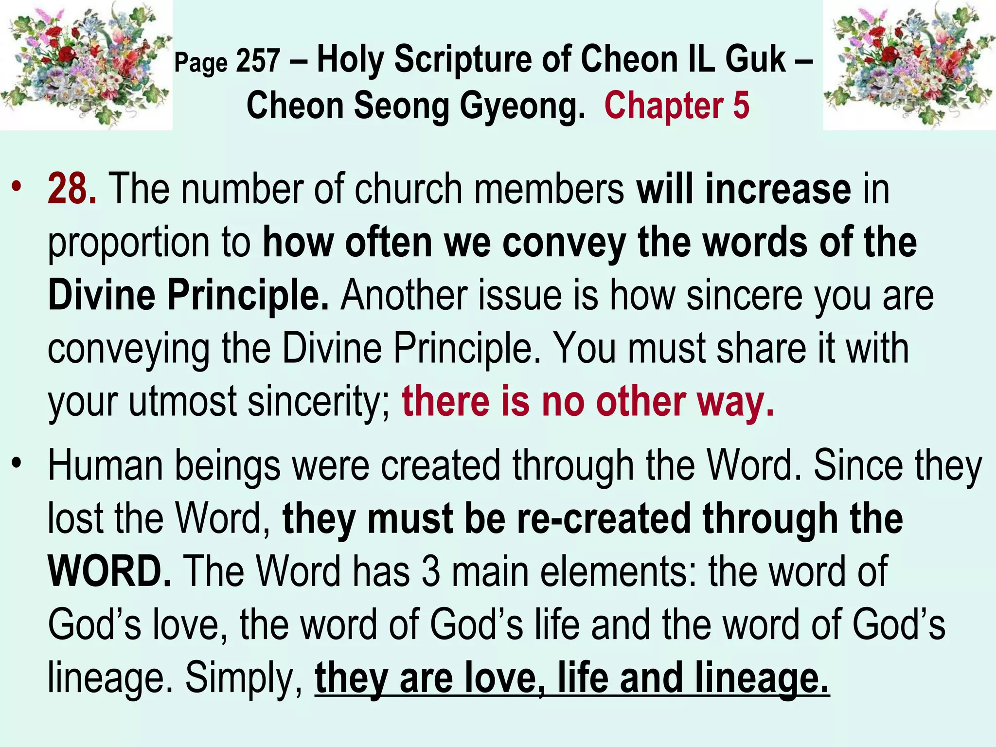 To Convey the Divine Principle. | PPT