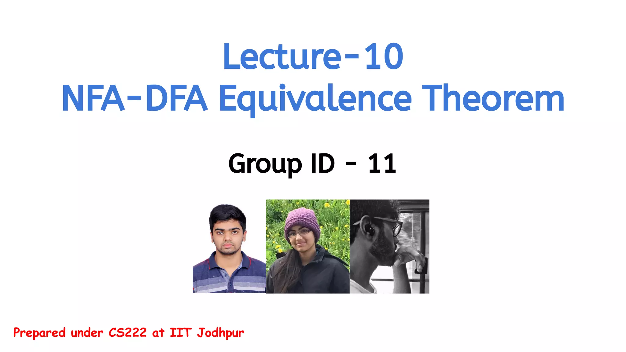 Nfa Dfa Equivalence Theorem Ppt 