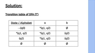 NFA DFA Equivalence theorem | PDF