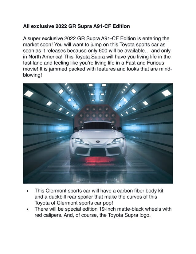 All exclusive 2022 GR Supra A91-CF Edition | PDF