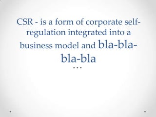 To csr or not to csr | PPT