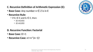 Theory of computation, function, structural induction | PPTX