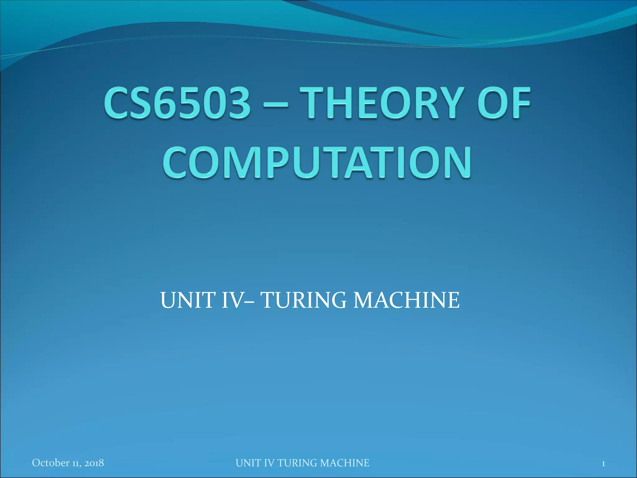 Multi Head, Multi Tape Turing Machine | PPT