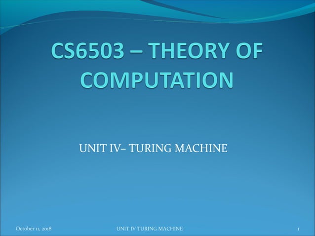 Multi Head Multi Tape Turing Machine Ppt Programming Languages