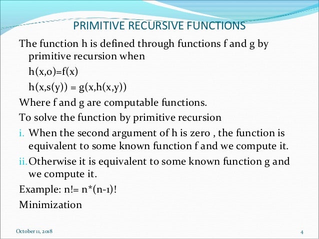 Primitive Recursive Functions