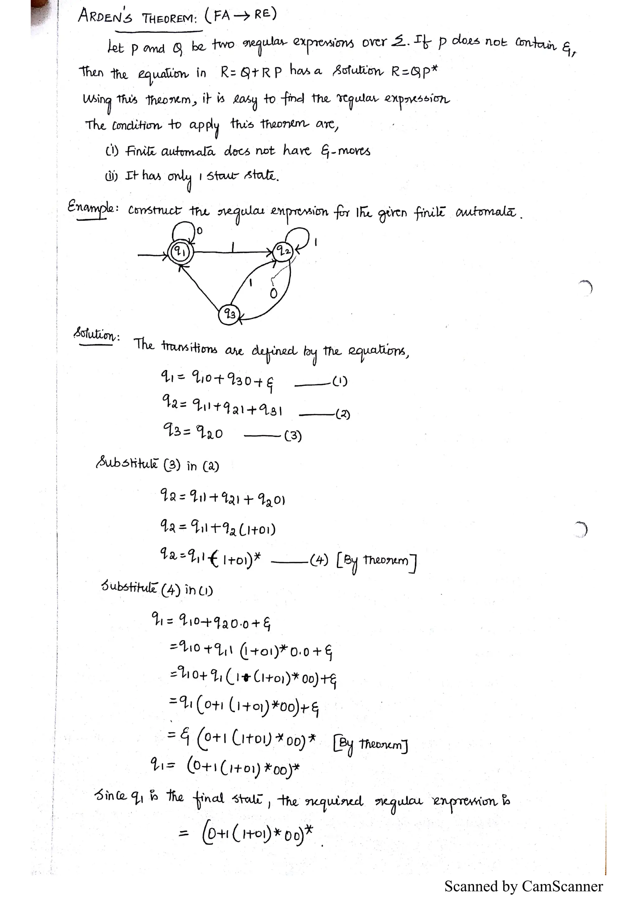 TOC UNIT II Notes and Materials with examples | PDF
