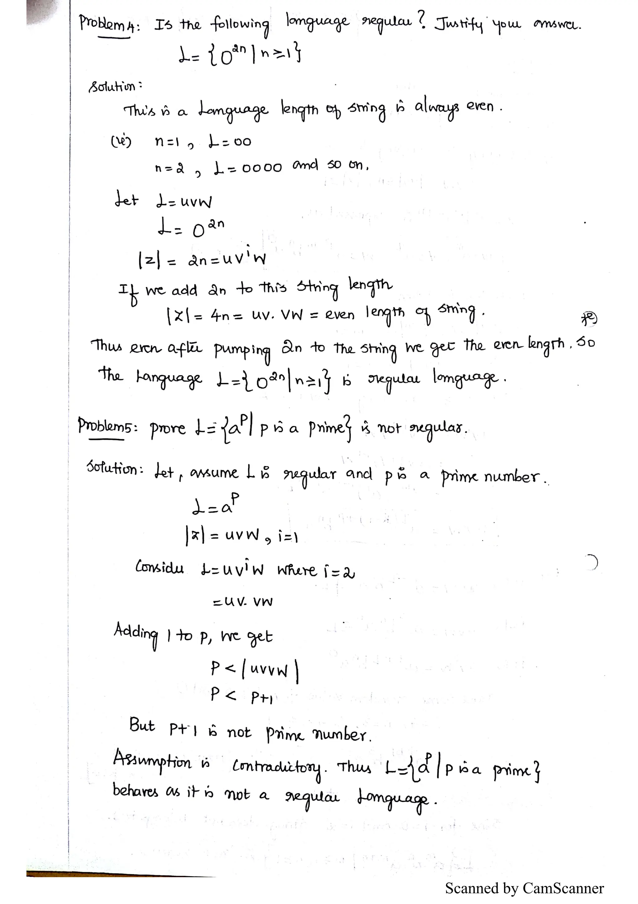 TOC UNIT II Notes and Materials with examples | PDF