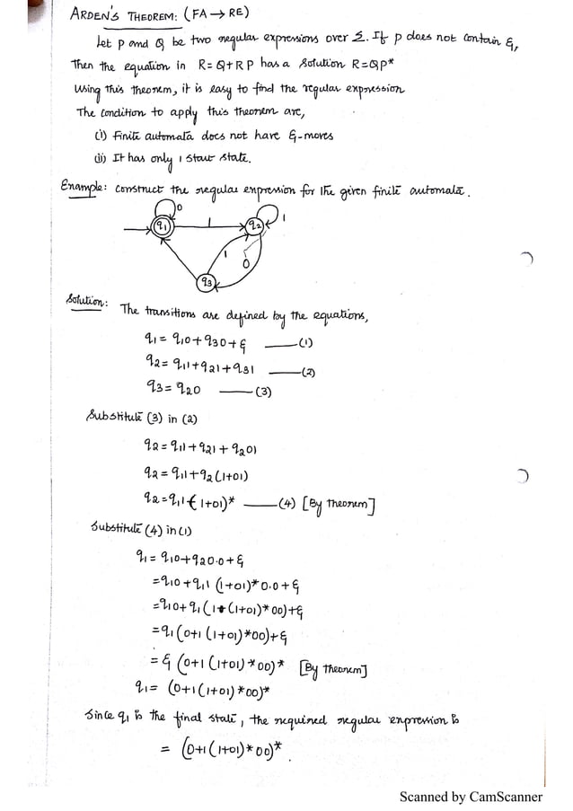 TOC UNIT II Notes and Materials with examples | PDF