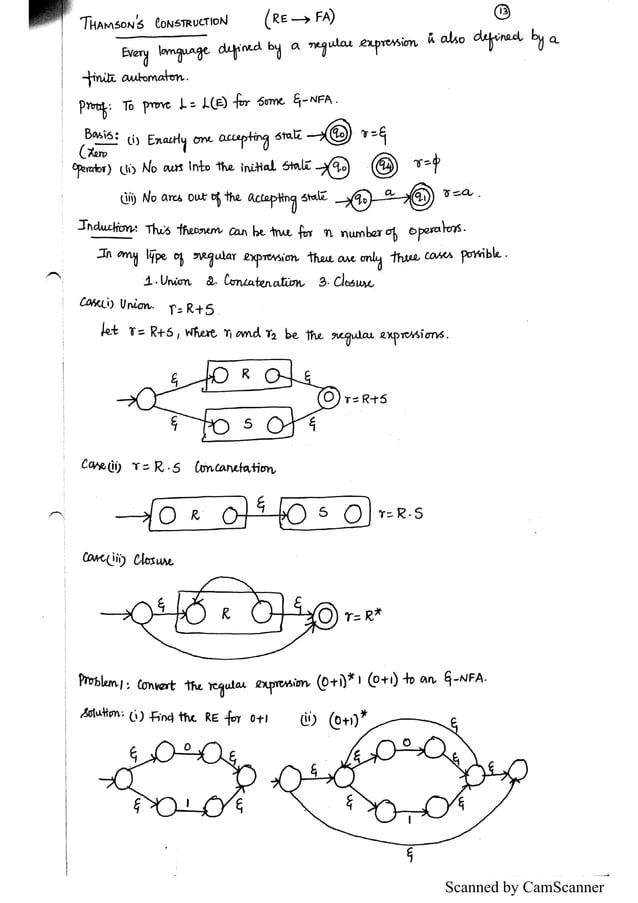 TOC UNIT II Notes and Materials with examples | PDF