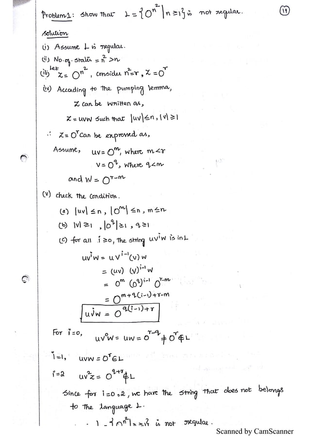 TOC UNIT II Notes and Materials with examples | PDF