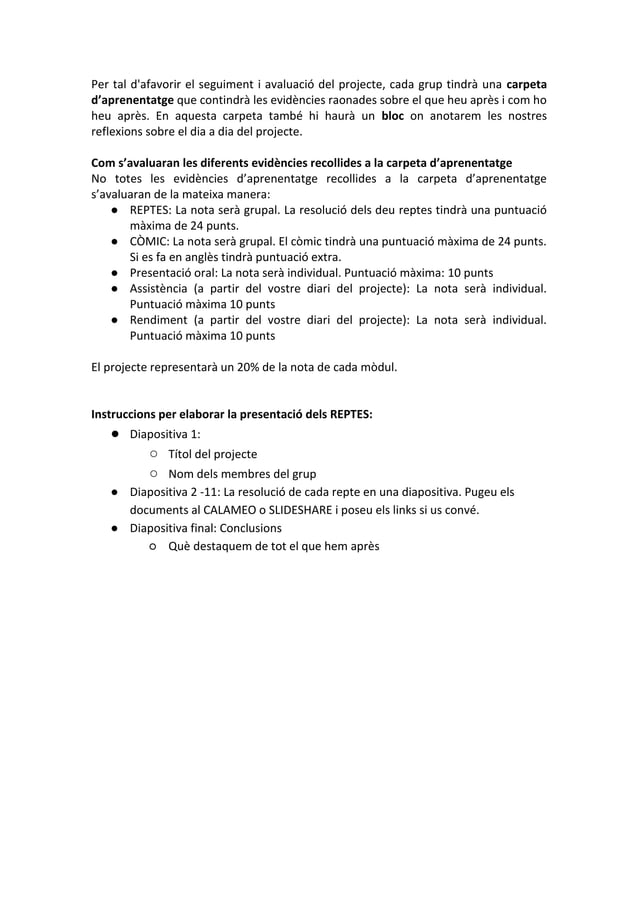 Toda la informacion de proyecto cómic | PDF