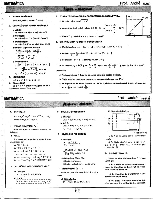 Todas as fórmulas e resumo completo de matemática | PDF