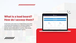 Best Load Boards for Truck Drivers and Carriers in 2024 | PPT