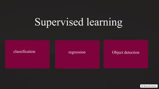 AIML CLASSIFICATION supervised , unsupervised, types of learning | PPTX