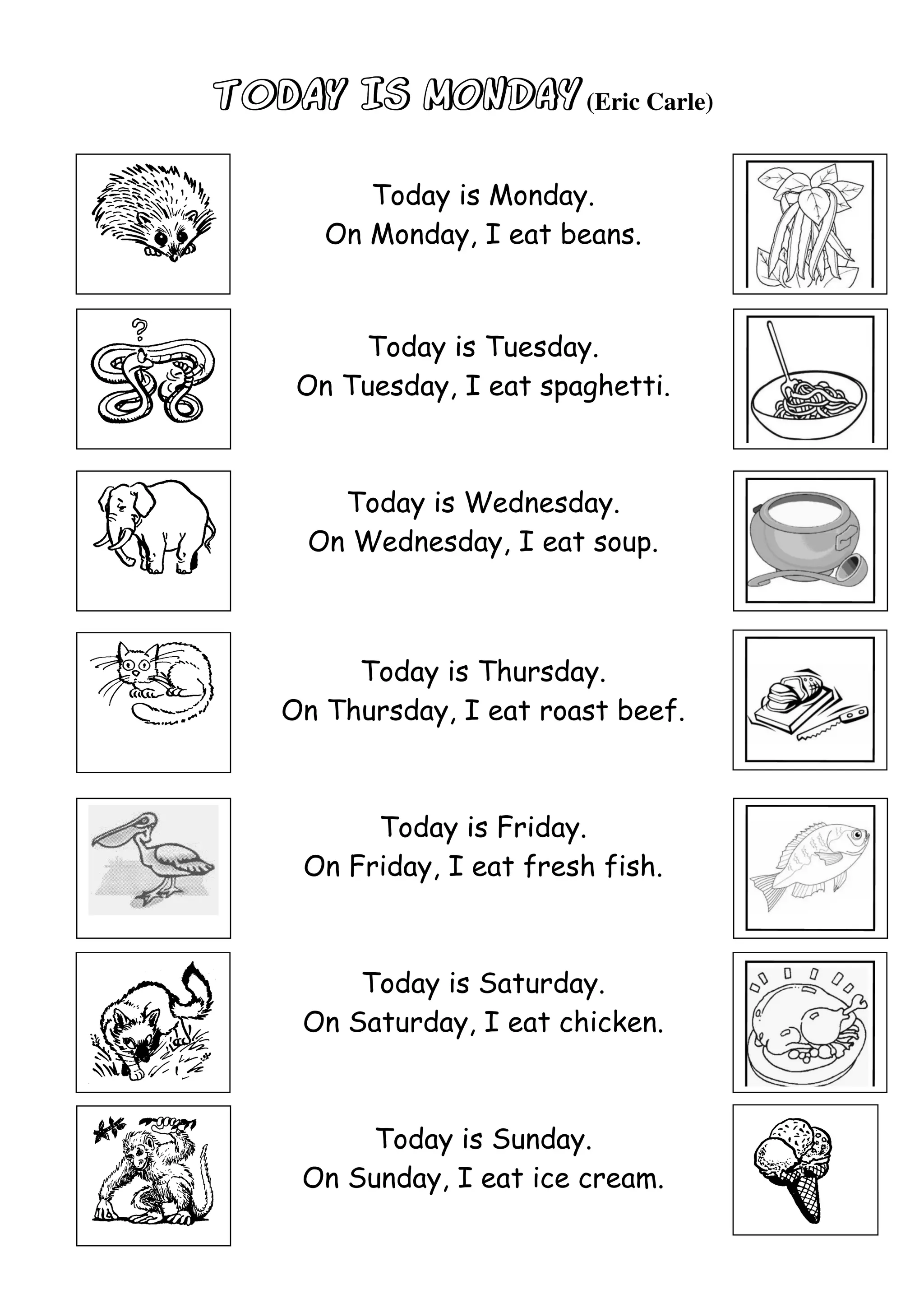 Today is monday_eric carle_story | PDF