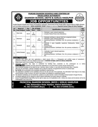 Punjab Daanish Schools & Center Of Excellence | PDF