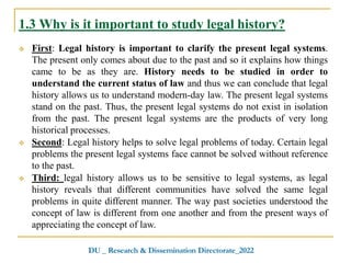 Today Legal History and Tradition Lecture ppt | PPTX