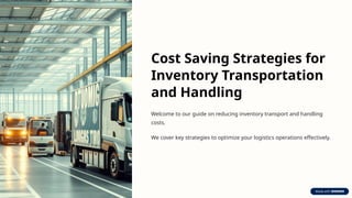 Cost savings strategy tools and techniques | PPTX