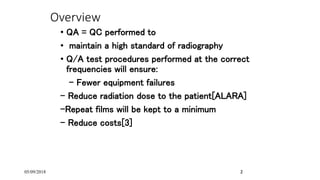 Quality Assurance on Diagnostic Equipment/Accessories | PPTX