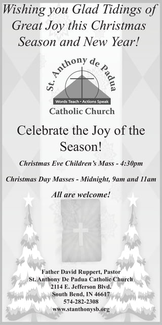 St. Anthony Christmas Mass Ads | PDF