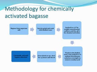 Dye removal by adsorption on waste biomass - sugarcane bagasse | PPTX