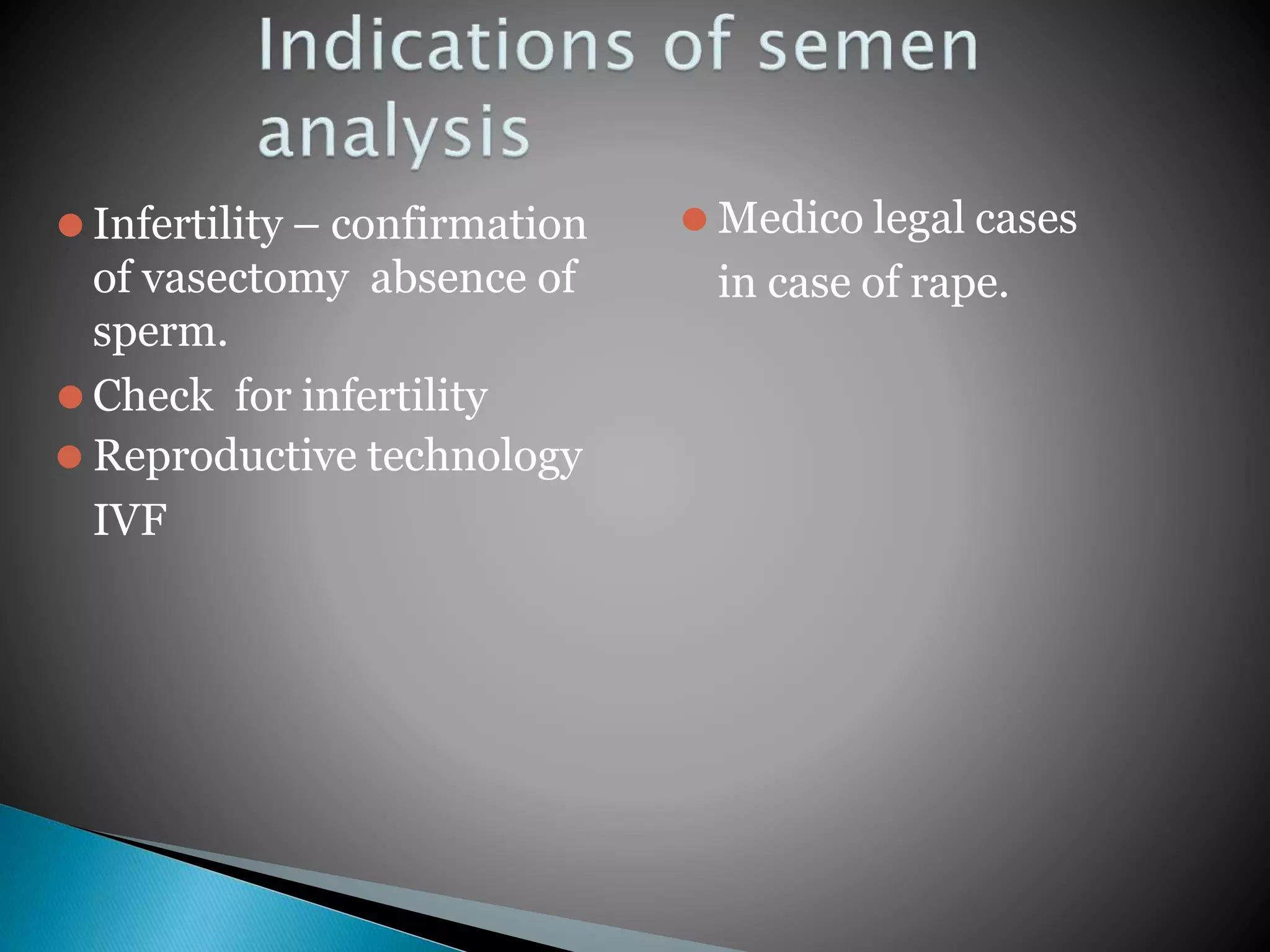 semen analysis | PPTX