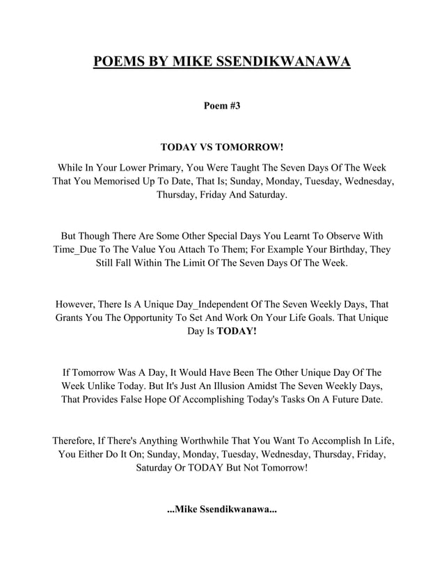 TODAY VS TOMORROW! | DOC