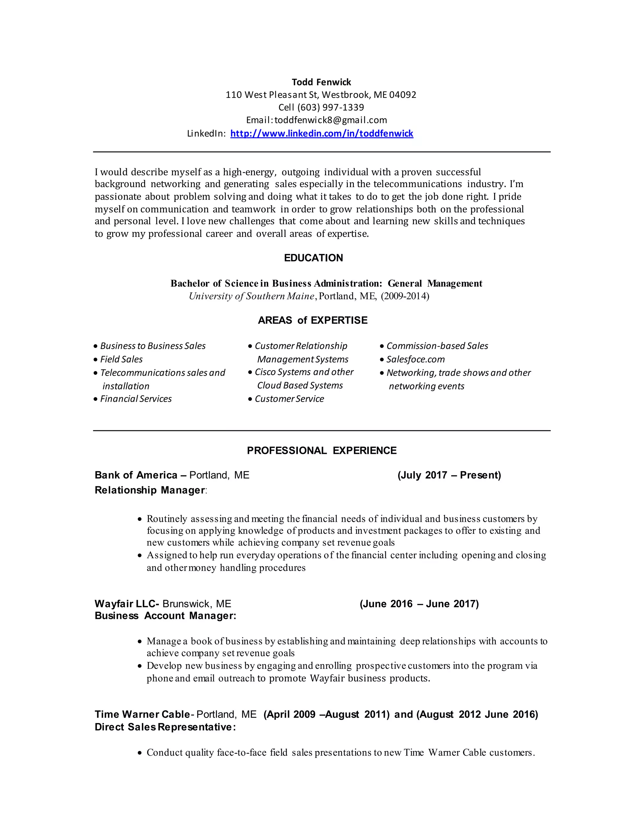 Todd Fenwick Resume | DOCX