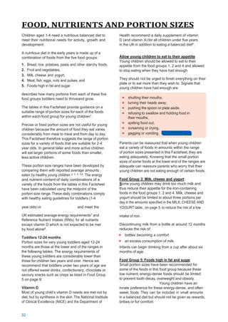 Toddlers and Child Food Guide.pdf | Nutrition | Healthy Living