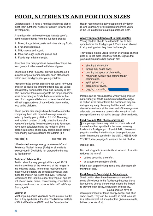 Toddlers and Child Food Guide.pdf | Nutrition | Healthy Living