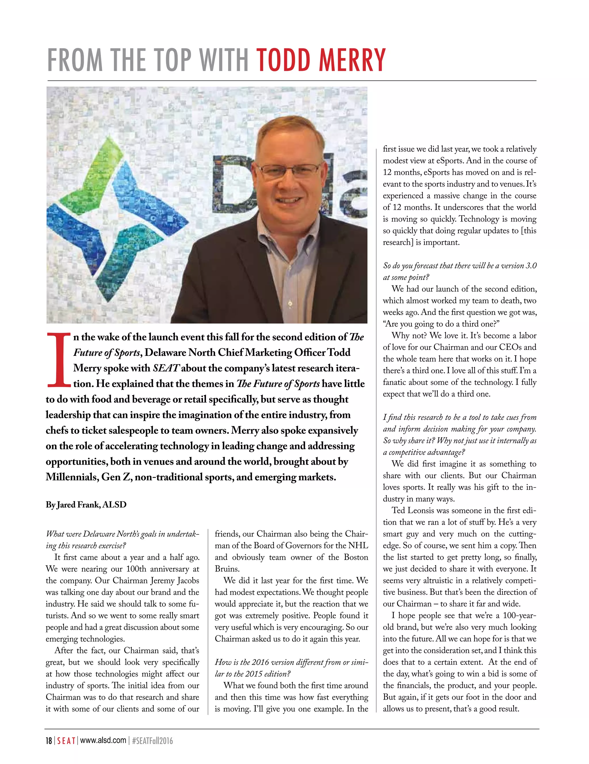 Interview with Delaware North CMO Todd Merry | PDF