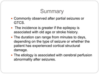 Todd's Paralysis | PPTX