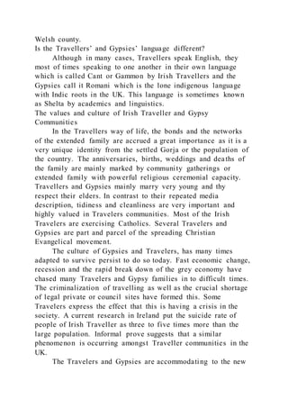 To define the individual of gypsy, roma and traveller communities | DOCX