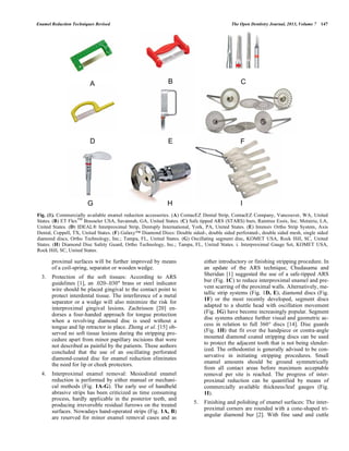 Interproximal reduction using Enamel reduction techniques | PDF