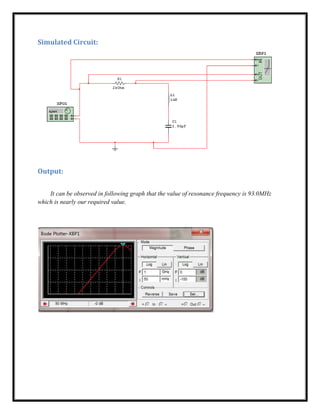 To design a common base amplifier using multisim | DOCX