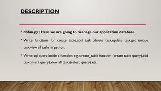 TO DO APP USING STREAMLIT PYTHON PROJECT | PPTX