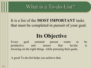 The ideal content of a To-do-list | PPT