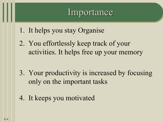 The ideal content of a To-do-list | PPTX