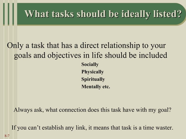 The ideal content of a To-do-list | PPT